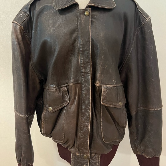 Wilson | Jackets & Coats | 9s Vtg Brown Distressed Wilsons Leather ...